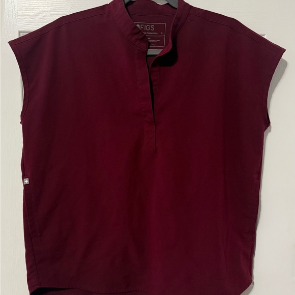 Figs | Tops | Figs Rafaela Top In Burgundy | Poshmark